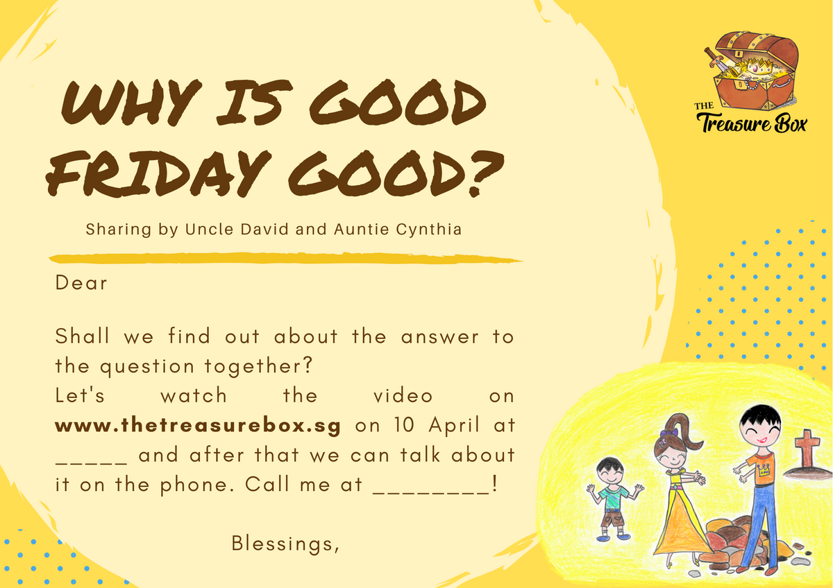 Good Friday Special Programme Invitation Card – The Treasure Box SG